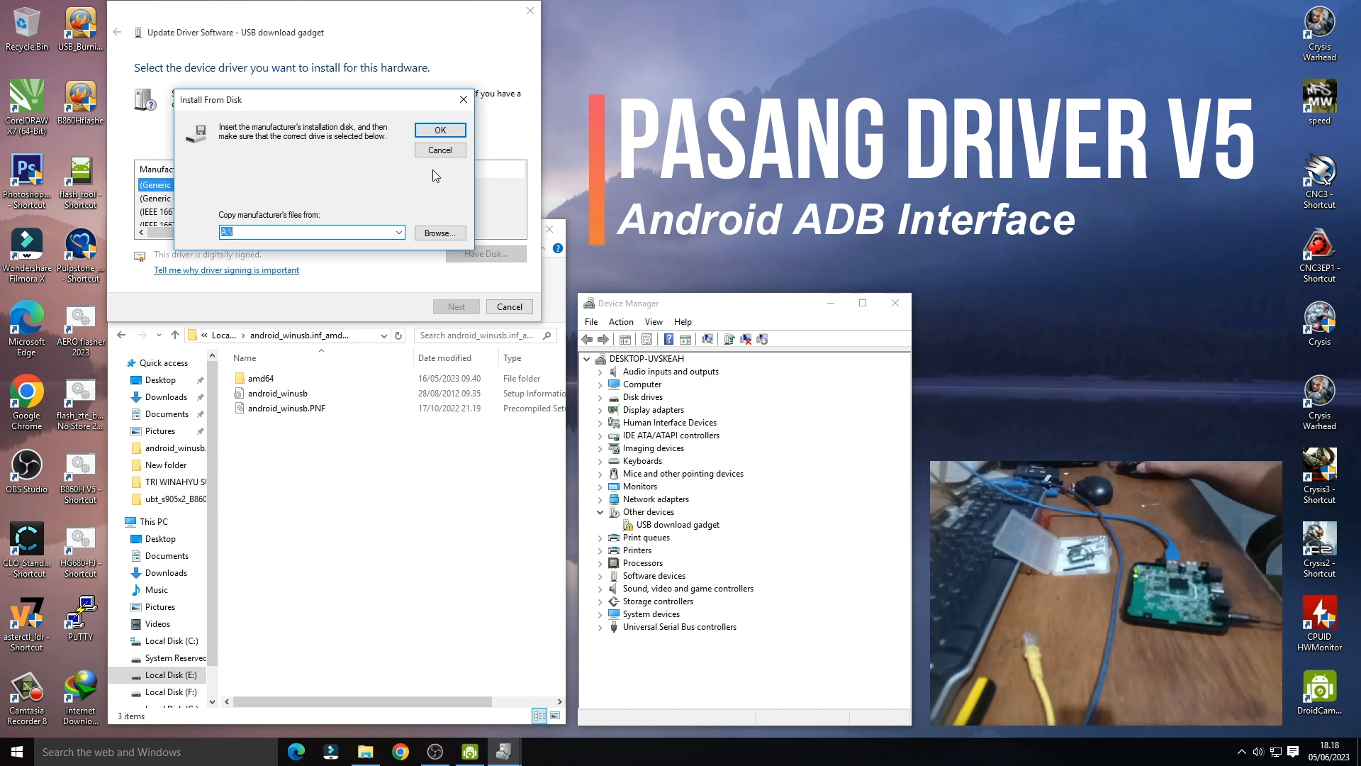 Pasang driver B860H v5 kendala Flash relunix Pro